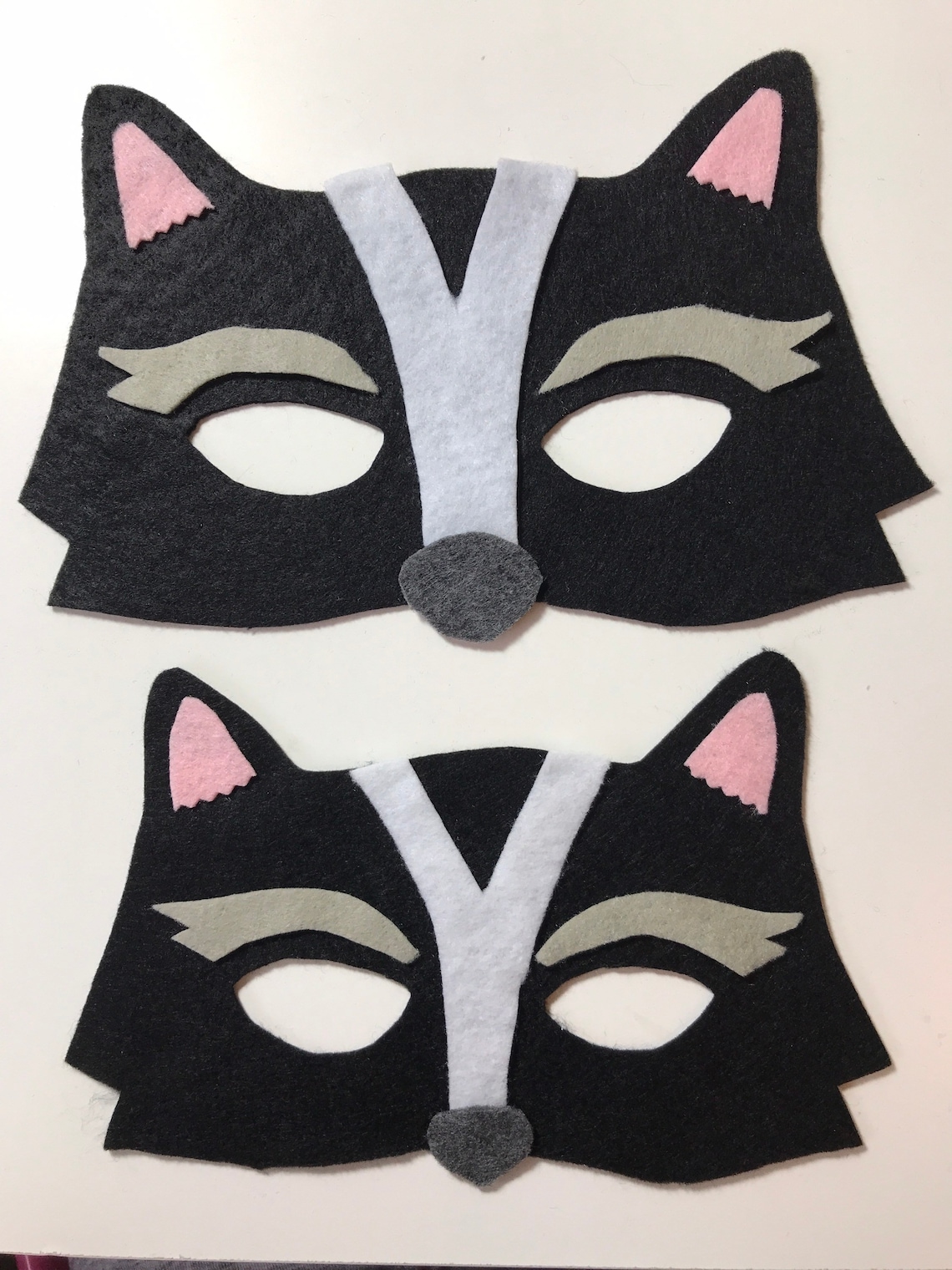 Skunk Handmade Children's Felt Mask | Etsy