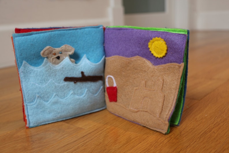 Children's Personalized Felt Dog Book 6 Pages Hide & - Etsy