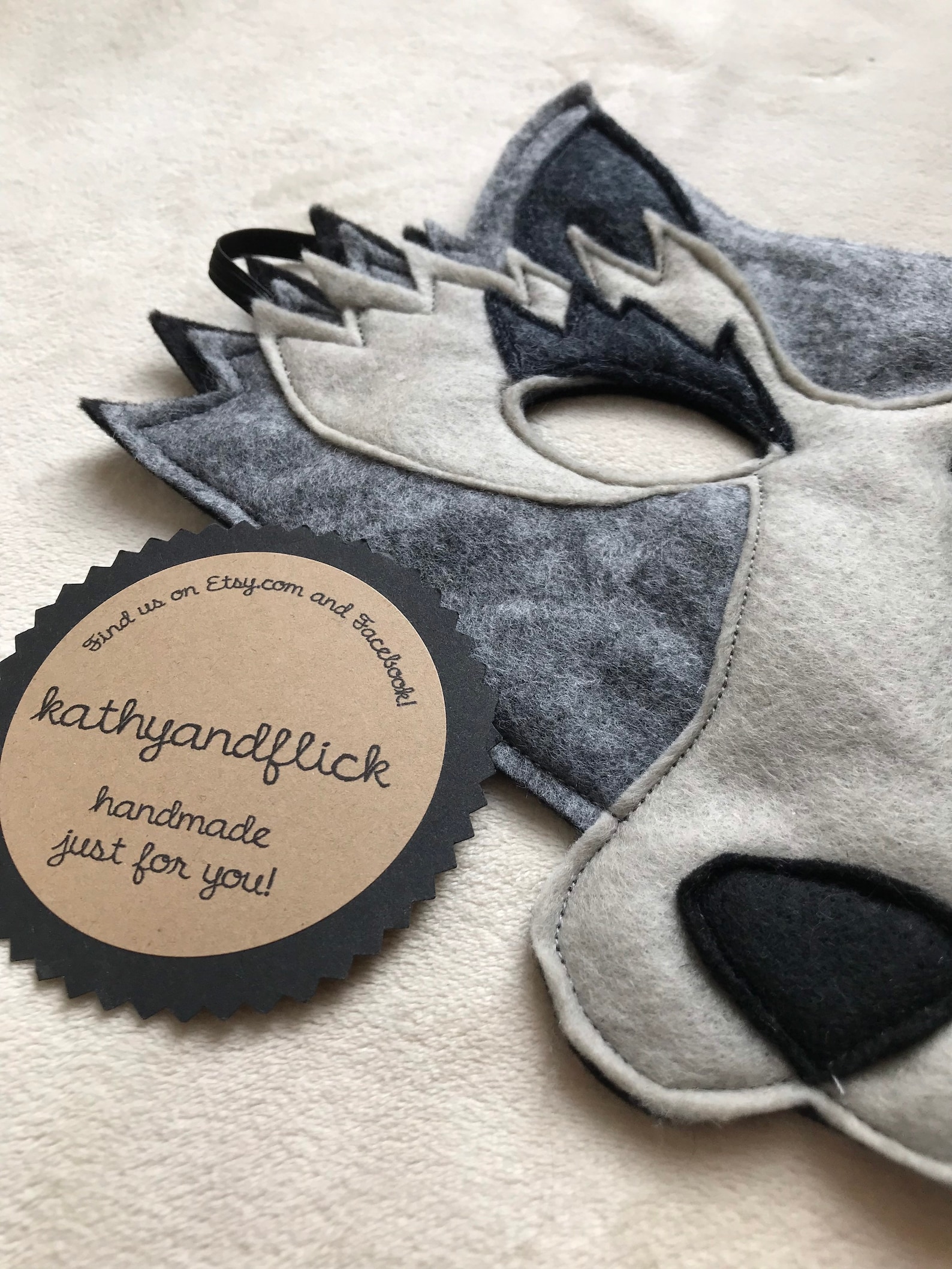 WOLF Handmade Childrens Felt Mask - Etsy