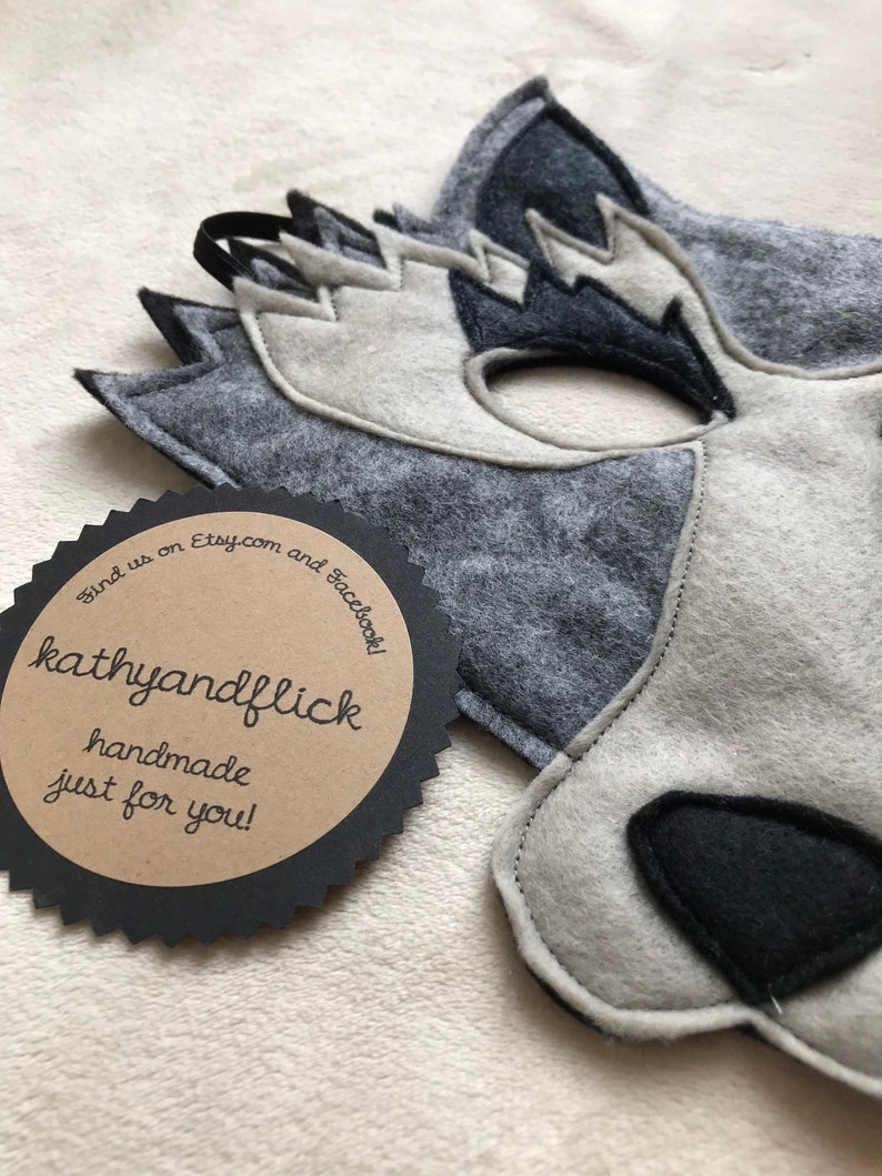 WOLF Handmade Childrens Felt Mask - Etsy