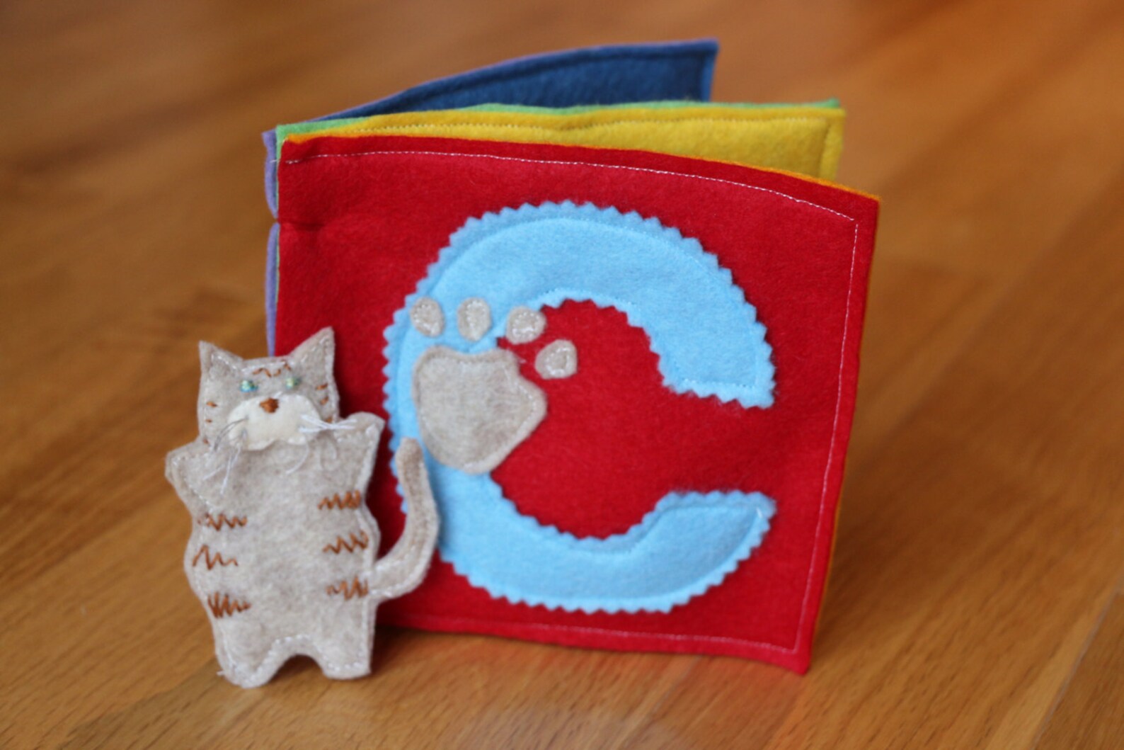 Children's Personalized Felt Cat Book - Hide & Seek - Etsy