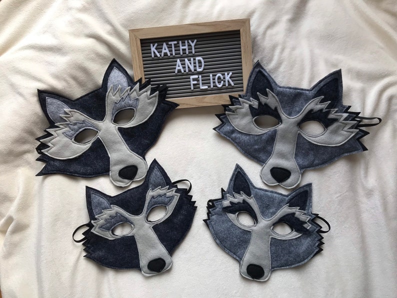 WOLF Handmade Childrens Felt Mask - Etsy