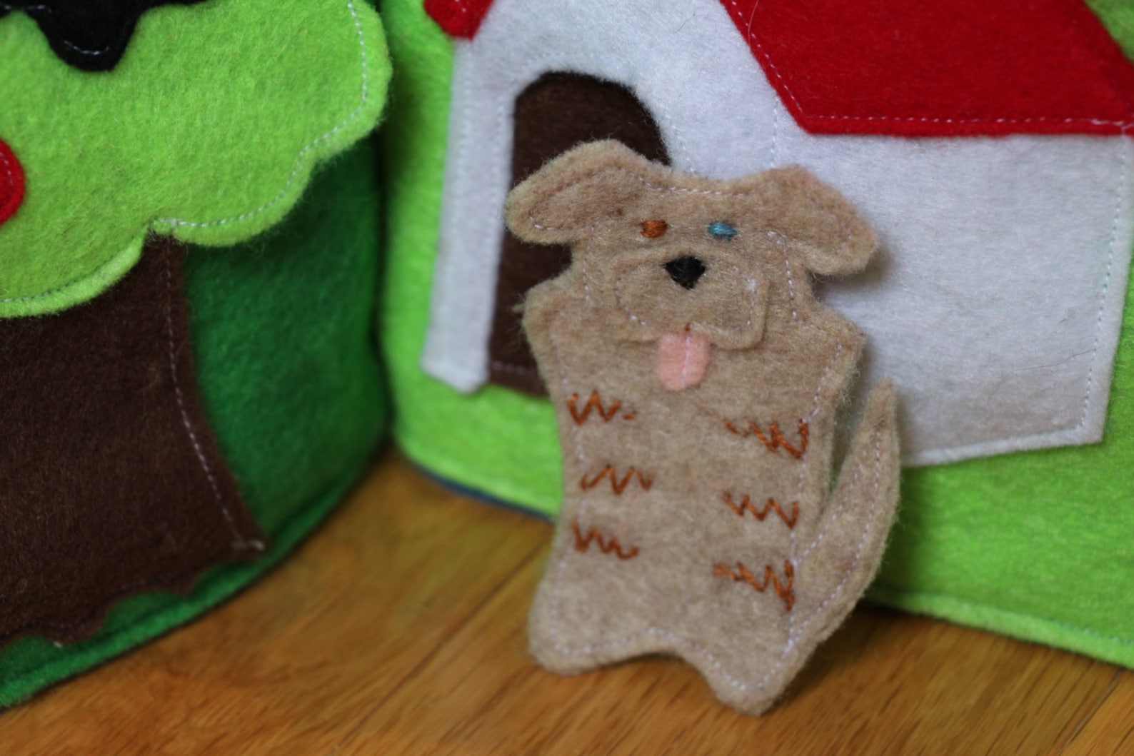 Children's Personalized Felt Dog Book 6 Pages Hide & - Etsy