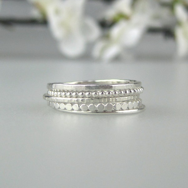 Sterling Silver Stacking Rings - Etsy