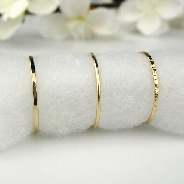 Gold Stack Rings - Etsy