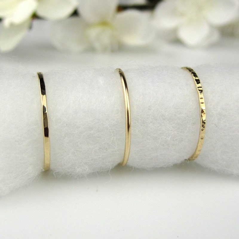 Gold Stack Rings - Etsy