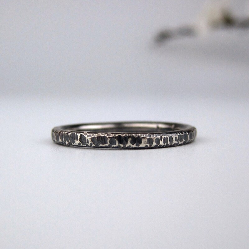 Oxidized Silver Ring - Etsy
