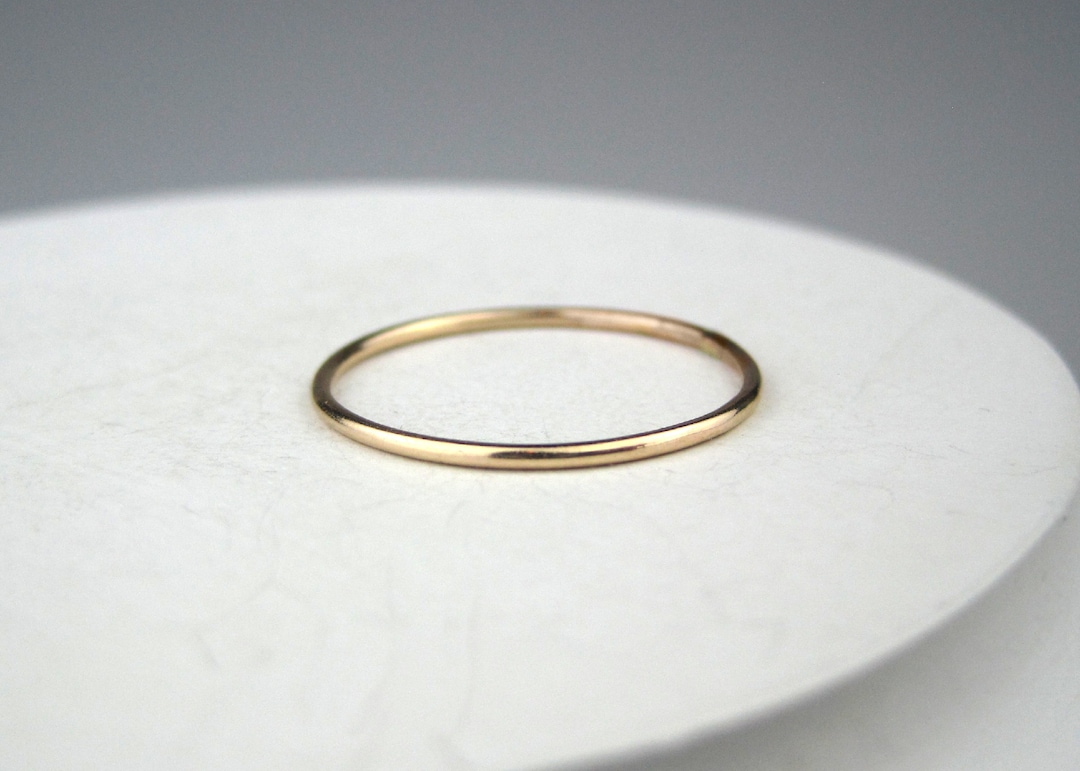 14k Gold Stacking Ring | 14k Gold Filled Ring | Dainty, Thin Gold Ring ...
