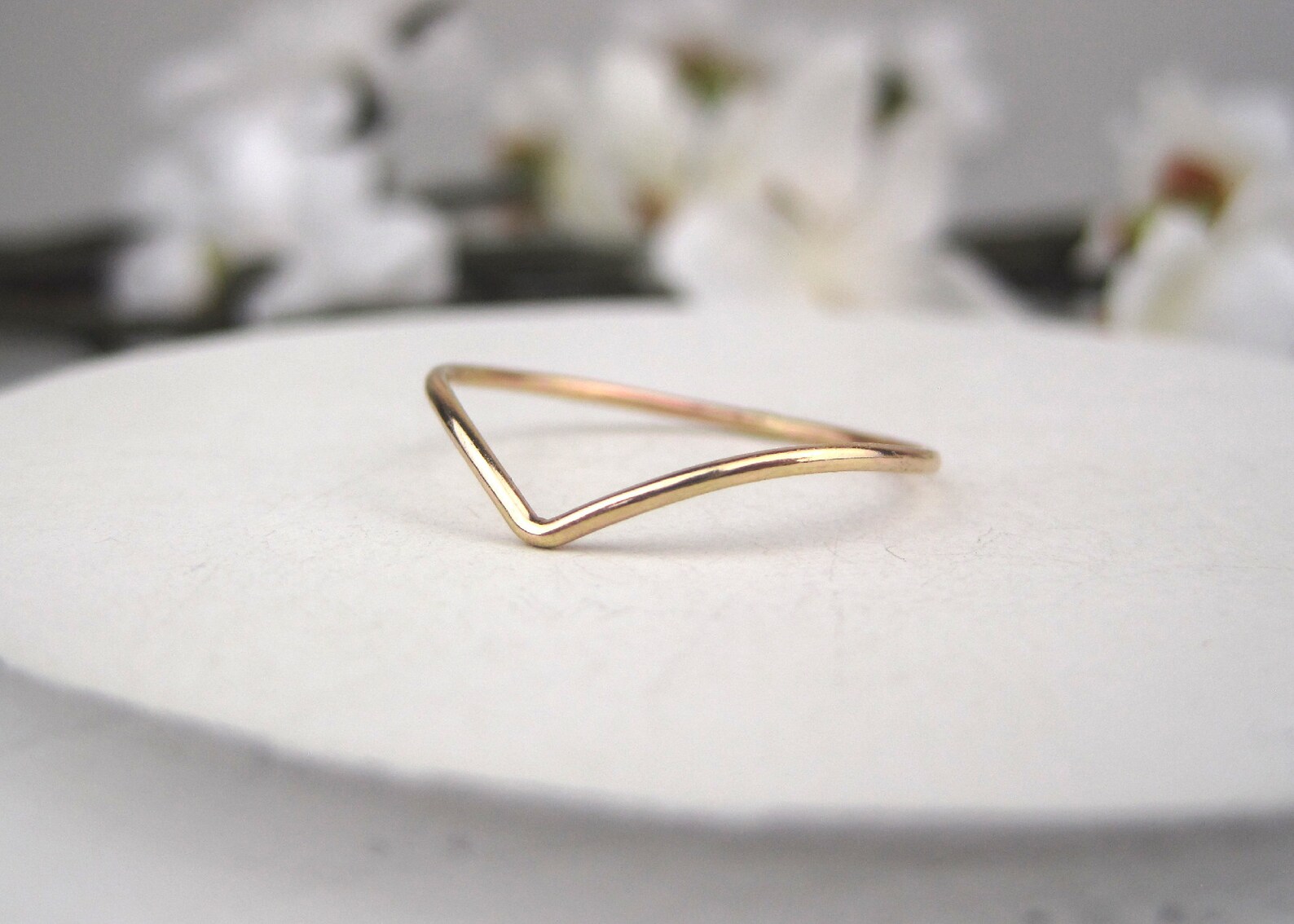 Gold Chevron Stacking Ring 14k Gold Filled Stackable Ring - Etsy