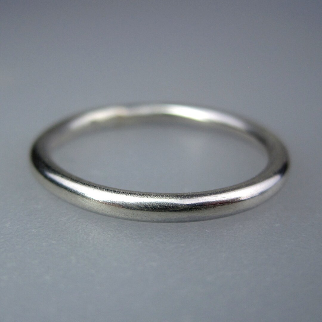 Sterling Silver Wedding Ring Plain Sterling Silver Wedding Band Simple ...