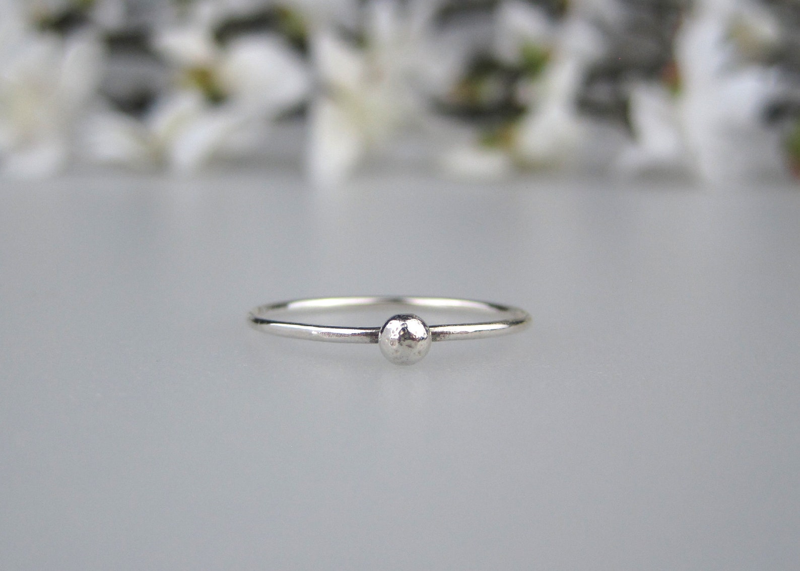 Sterling Silver Sphere Stacking Ring Recycled Silver Ring | Etsy