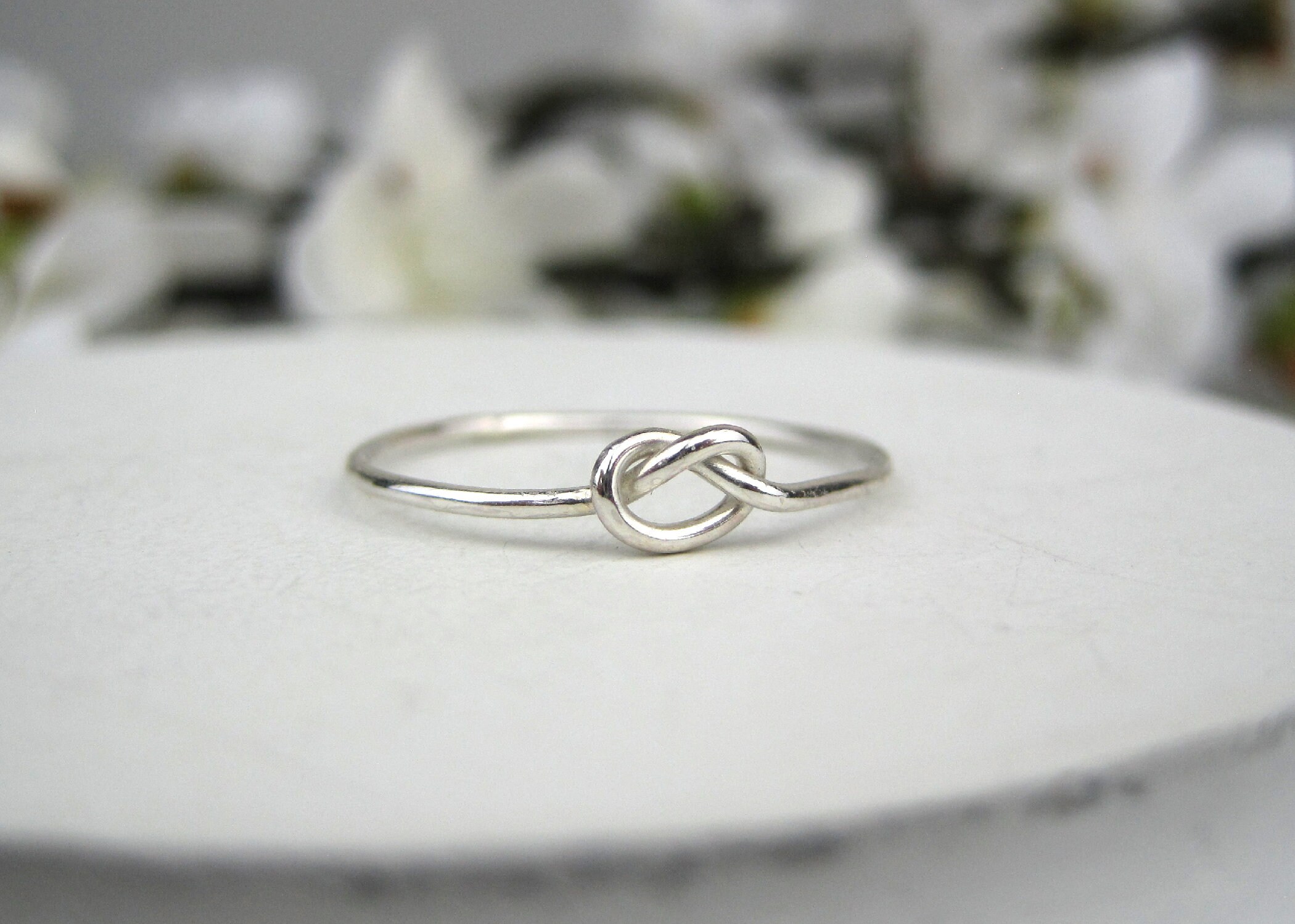 Knot Stacking Rings Minimalist Knot Ring Gold or Silver | Etsy