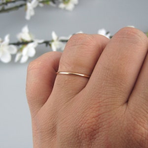 14k Gold Stacking Ring | 14k Gold Filled Ring | Dainty, Thin Gold Ring ...