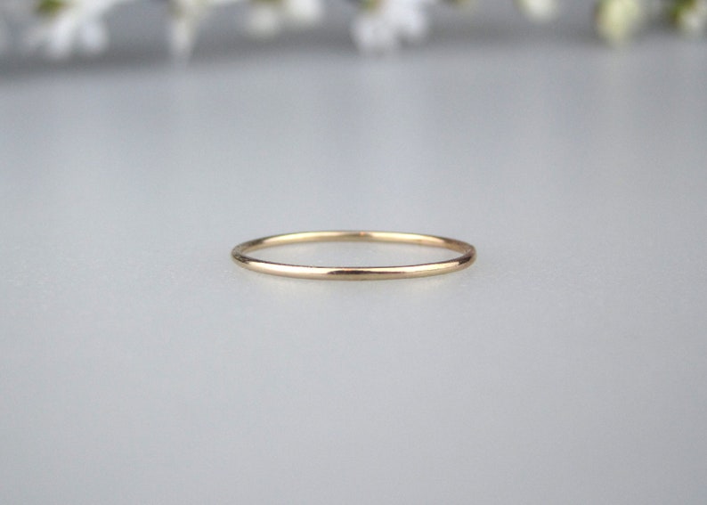 14k Gold Stacking Ring 14k Gold Filled Ring Thin Gold Ring - Etsy