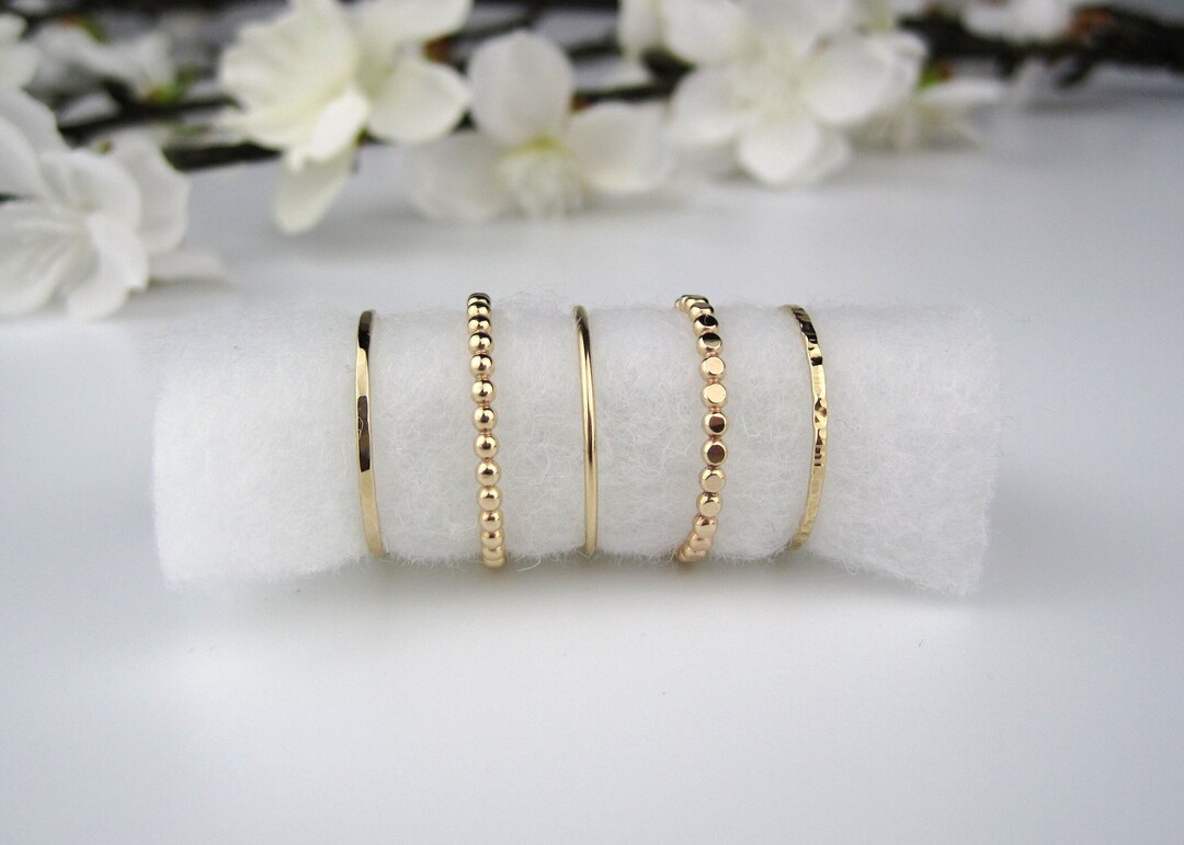 14k Gold Filled Stacking Rings | Create a Stackable Ring Set | Handmade ...