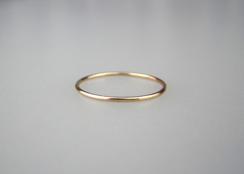 14k Gold Stacking Ring 14k Gold Filled Ring Thin Gold Ring | Etsy