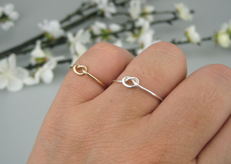 Silver Knot Ring Sterling Silver Stack Ring Silver Pretzel | Etsy