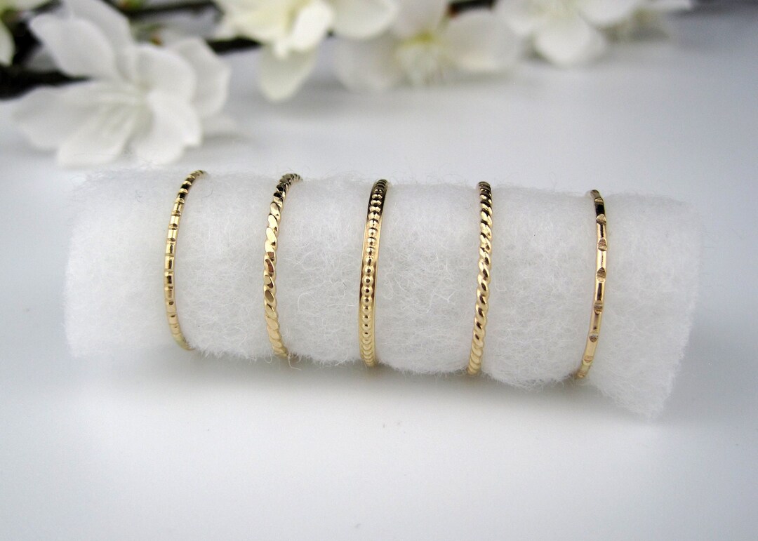 14k Gold Filled Stacking Rings | Create a Handmade Stackable Ring Set ...