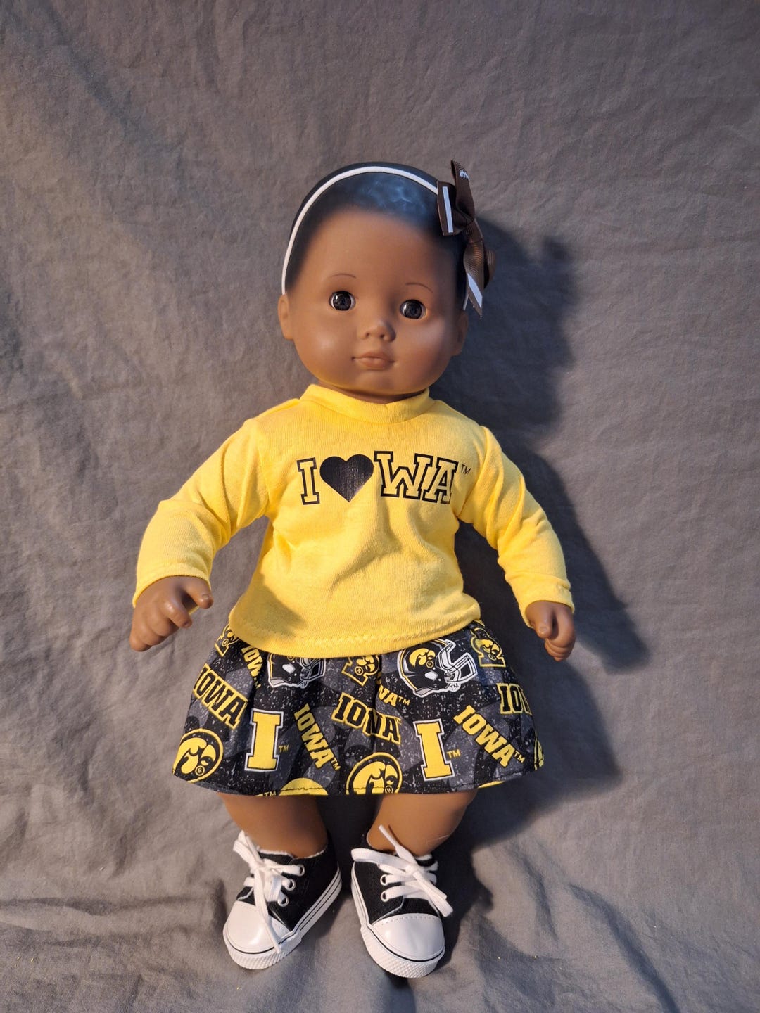 15 Inch Baby Doll Iowa Hawkeye Football Outfit - Etsy
