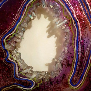 Aurora Geode Resin Table - Etsy