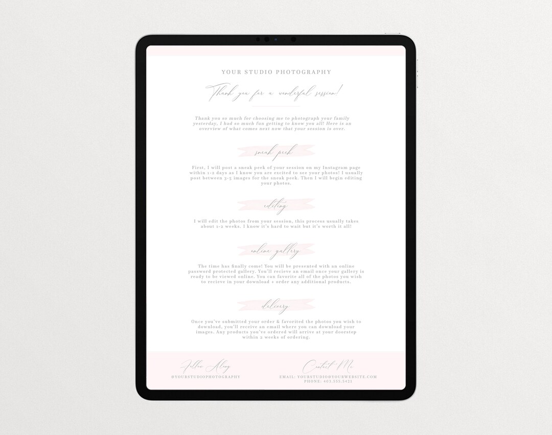 After the Session Email Template Template for Photographers - Etsy