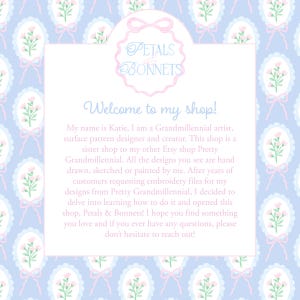 Preppy Crest Grandmillennial Embroidery Design, Digital Embroidery ...