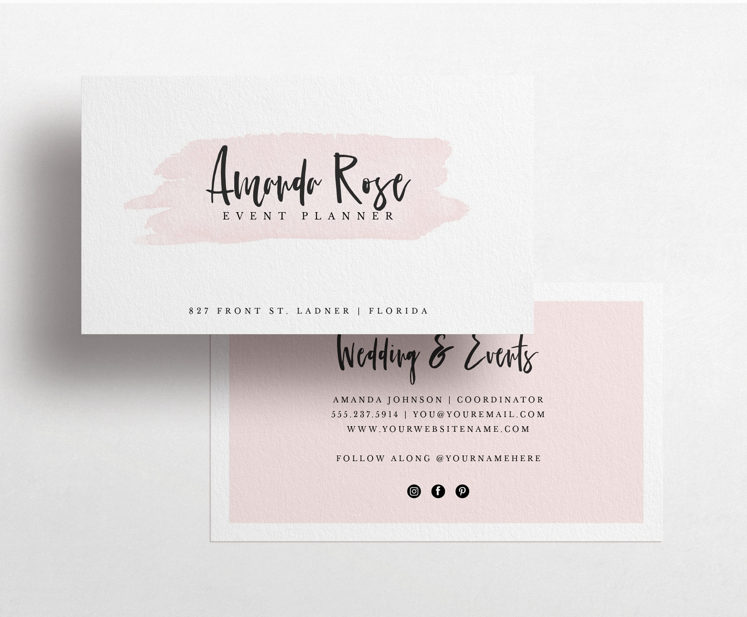 Printable Business Card Event Planner Business Card Beauty Etsy Canada