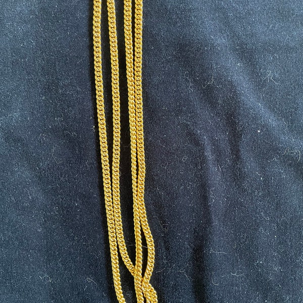 24k Solid Gold Chain - Etsy