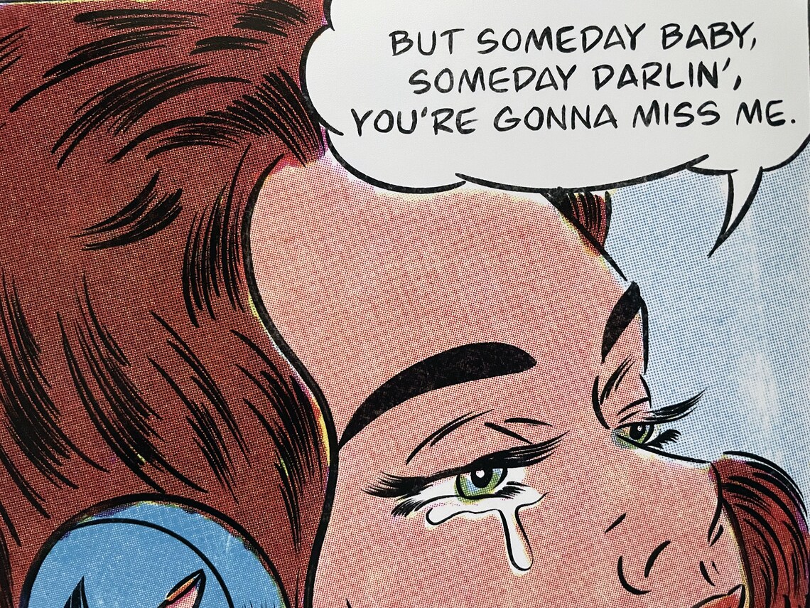 Crying Comic Girl, Retro Art Print, Retro Art Decor, Vintage Comic Art ...