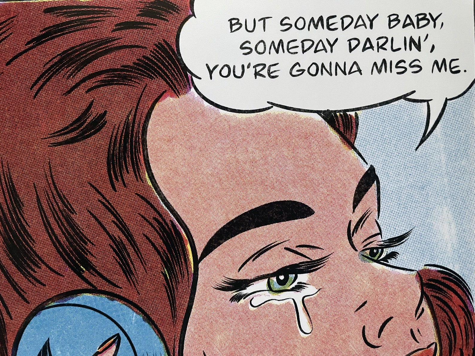 Crying Comic Girl, Retro Art Print, Retro Art Decor, Vintage Comic Art ...