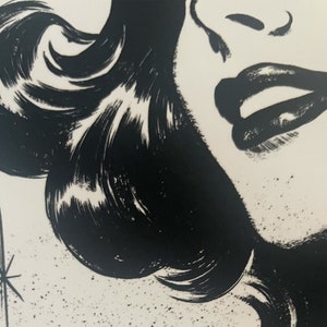 Retro Illustration Print, 50s Artwork, Vintage Digital Art, Pen and Ink ...