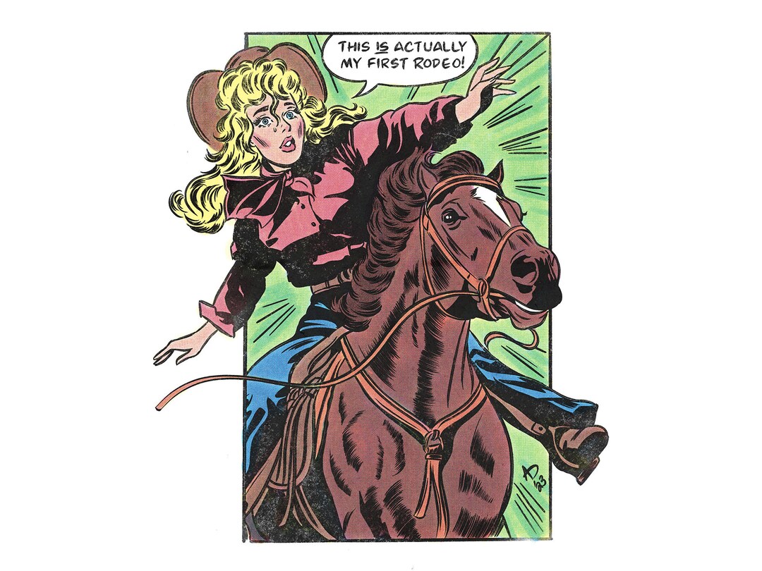 This is Actually My First Rodeo Digital Art Print, Retro Art Print ...