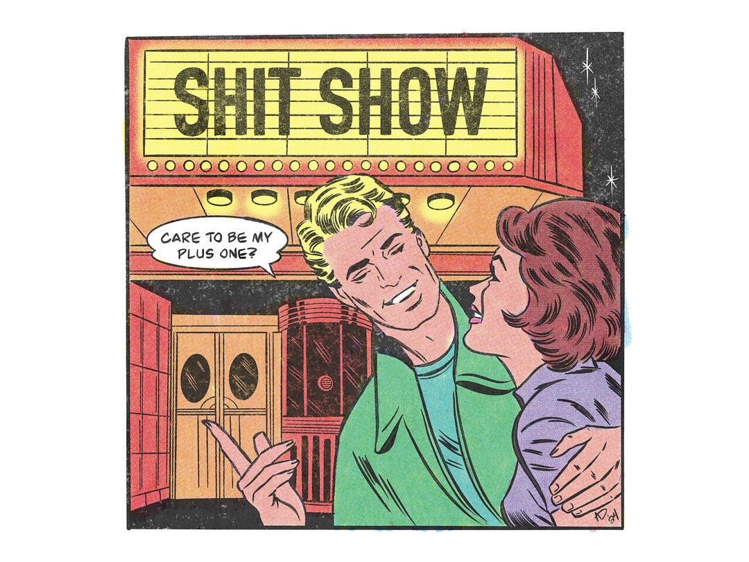 Shit Show Art Print, Retro Comic Style Digital Art Print, Vintage Comic ...