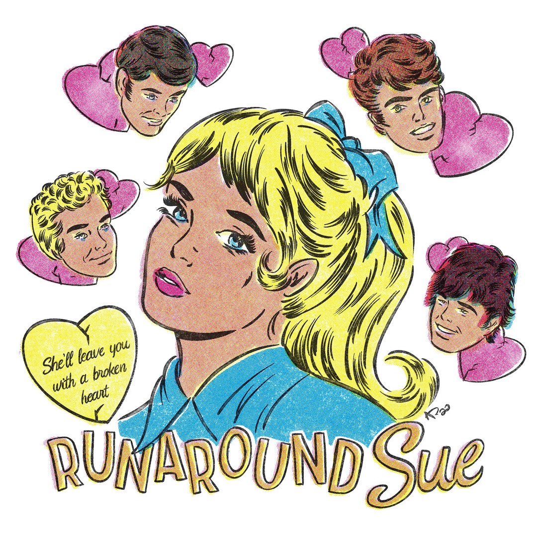 Runaround Sue, 1960s Art, Pop Art, Vintage Comic Romance, Kitsch Retro Art, Retro Decor 50s ...
