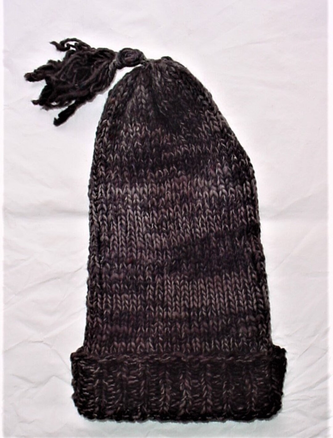 Mountain Man Toque Long Hunter Cap Rustic Hand Spun Wool Knit - Etsy