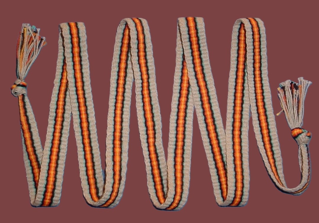 Metis Powder Horn Inkle Woven Belt Strap Hat Band Mountain Man Muzzle ...