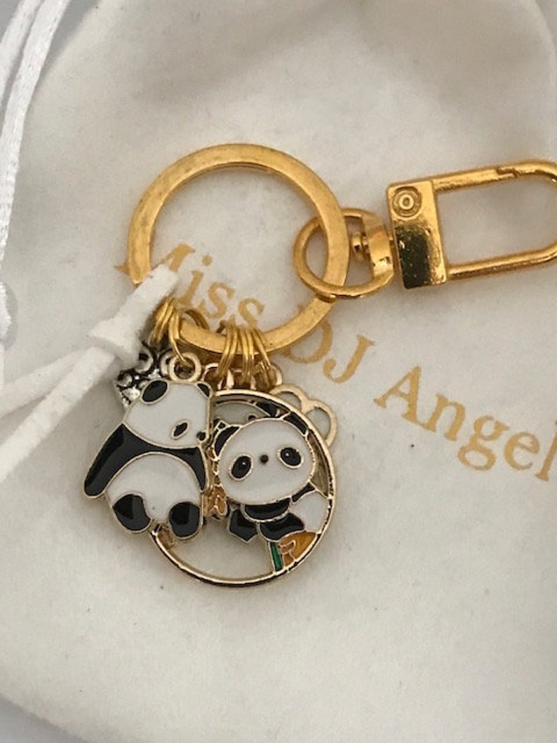 Panda Bear Key Ring, Gift for Panda Mom, Gift for Panda Lovers, Kawaii ...