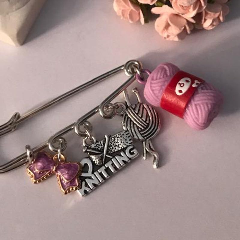 Knitting Brooch - Etsy UK