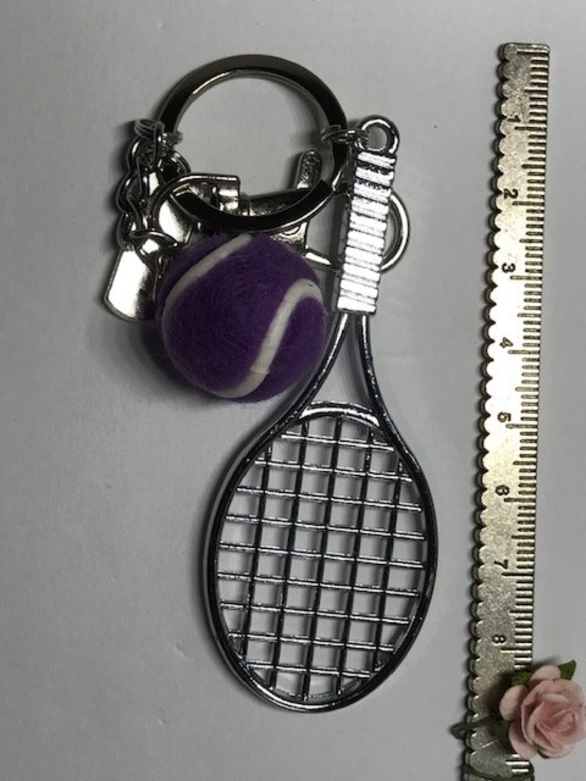 Tennis Racket and Ball Keychain, Gift for Tennis Player, Kawaii Tennis ...
