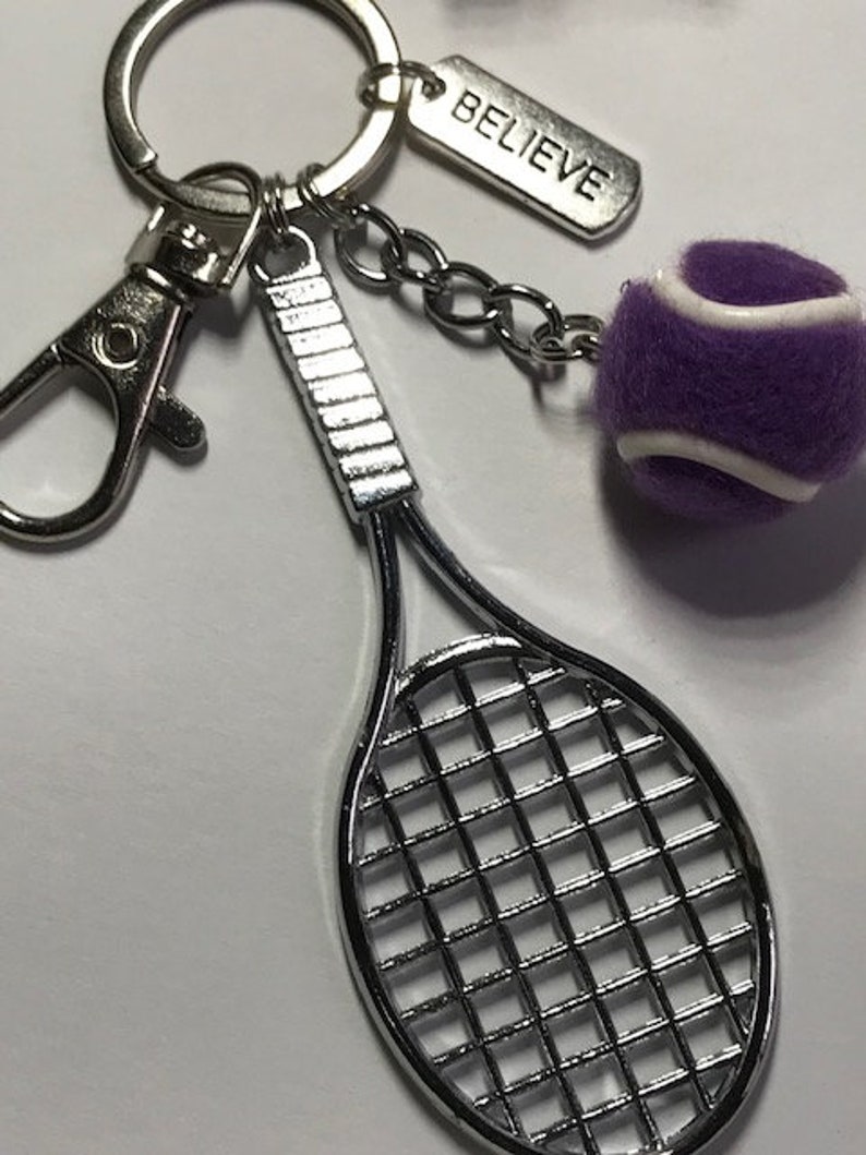 Tennis Racket and Ball Keychain Gift for Tennis Player - Etsy