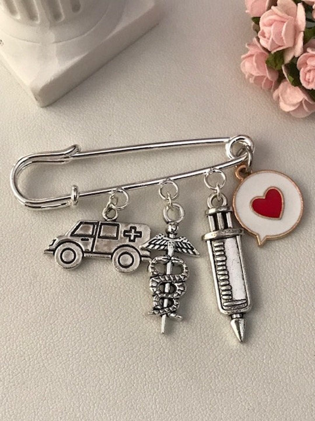 Brooch Nurse Ambulance Caduceus - Etsy