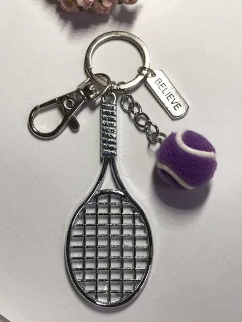 Tennis Racket and Ball Keychain Gift for Tennis Player - Etsy