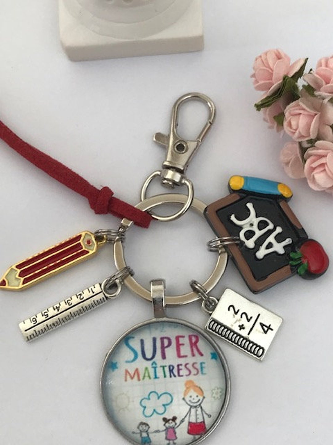 Teacher Key Ring, School Key Ring, Gift for Teacher, Gift for School ...