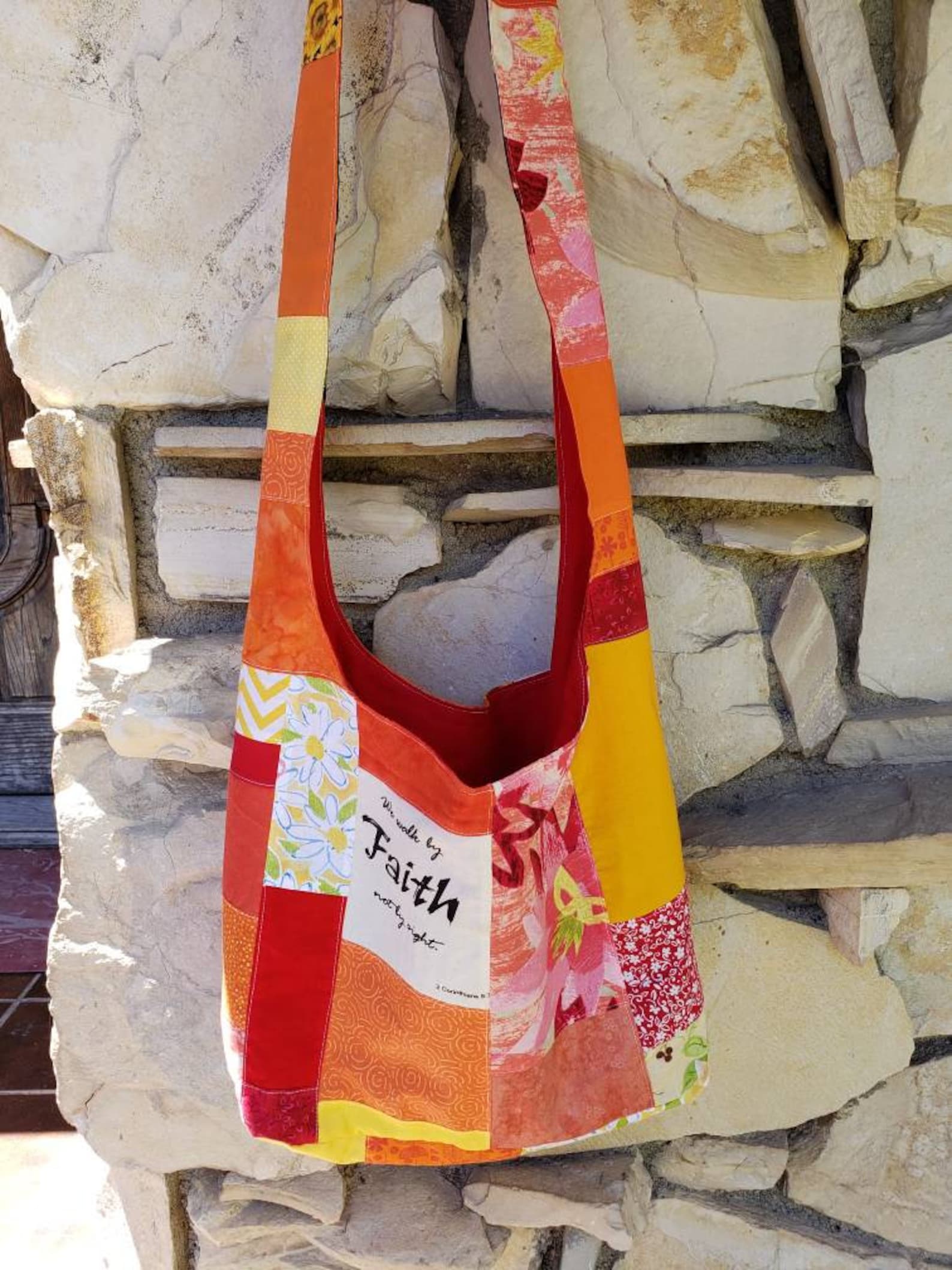 Bible Verse Hobo Bag, Religious Hobo Bag, Patchwork Inspirational Hobo ...