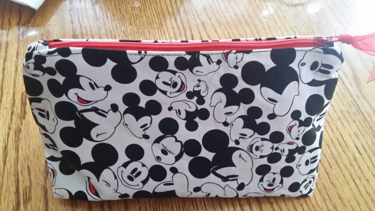Mickey Mouse Zipper Pouch - Etsy