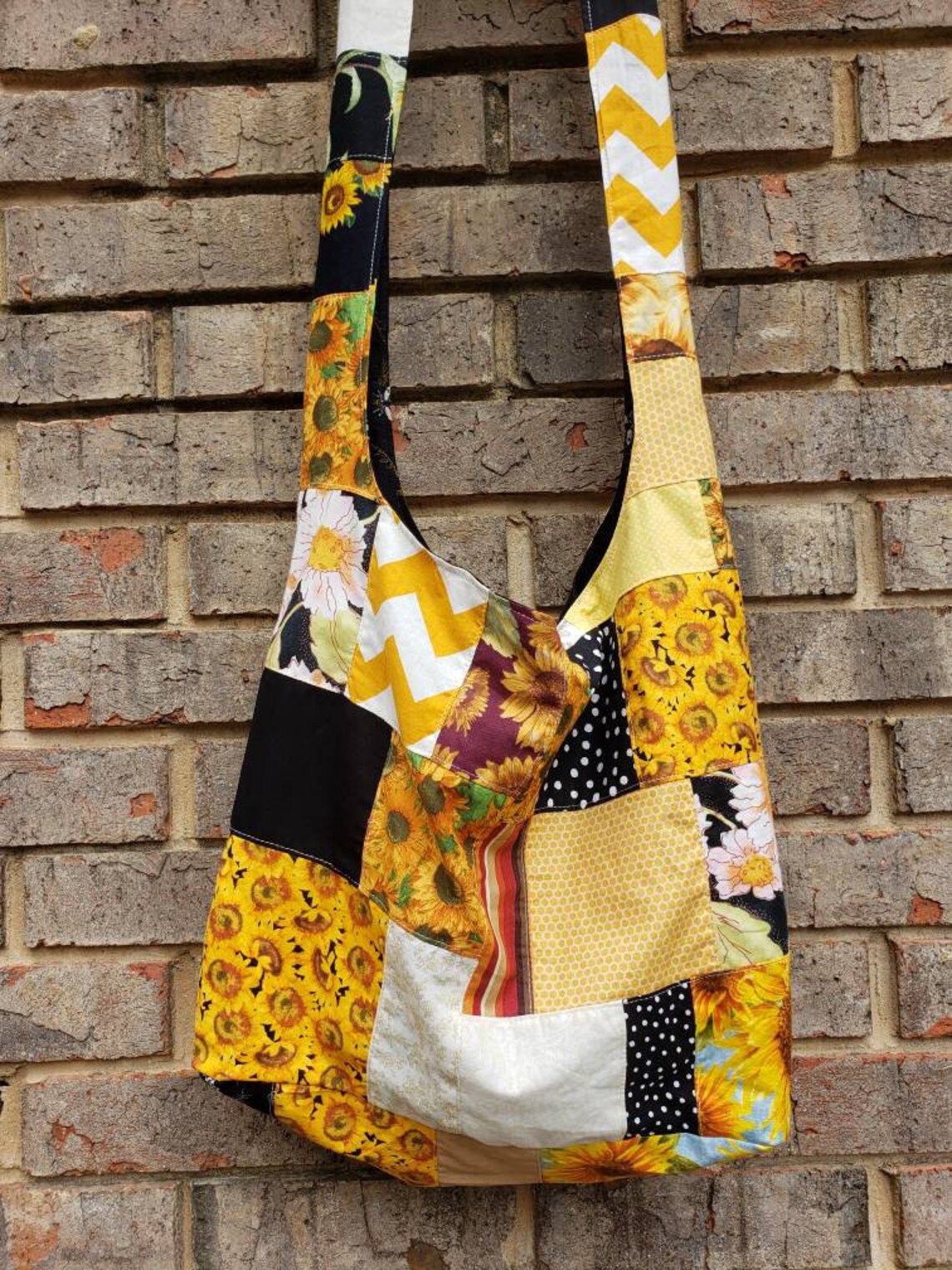 Patchwork Hobo Bag, Patchwork Across the Body Bag, Crossbody Bag ...