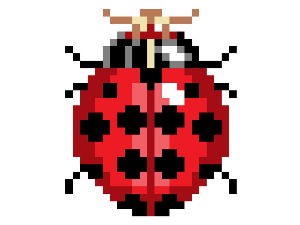 Lady Bug Pixel Quilt Pattern - PDF Download - Etsy