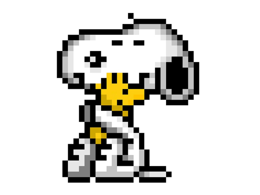 Snoopy and Woodstock Pixel Quilt Pattern - PDF Download - Etsy