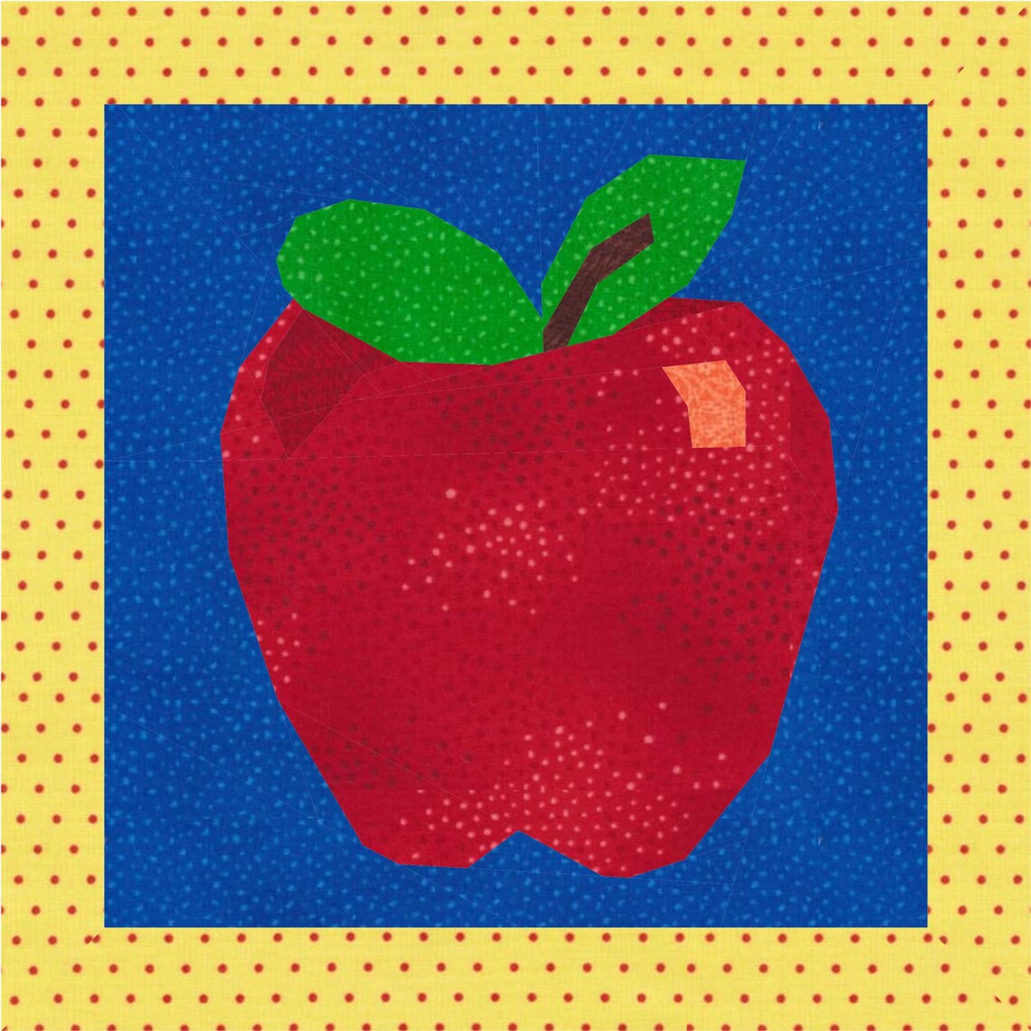 APPLE Quilt Block Pattern Instant Download Paper Pieced - Etsy