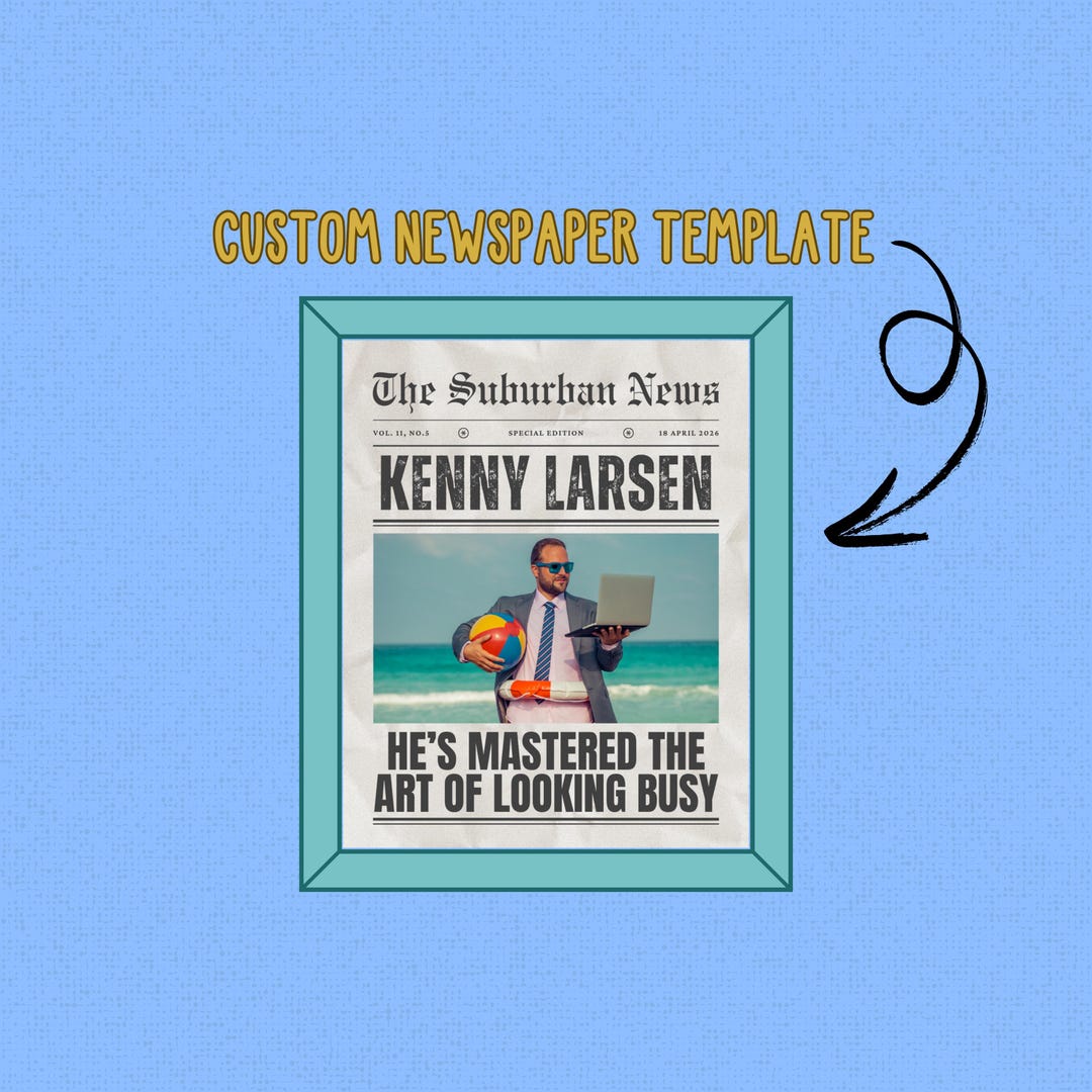 Funny Newspaper Template | Canva Editable Printable Download | Create ...